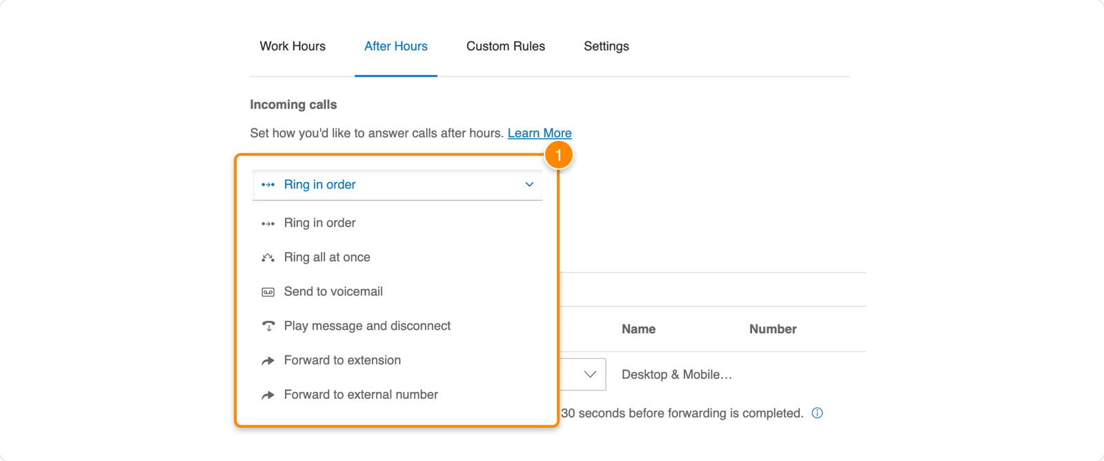 Setting up how incoming calls are handled | RingCentral MVP