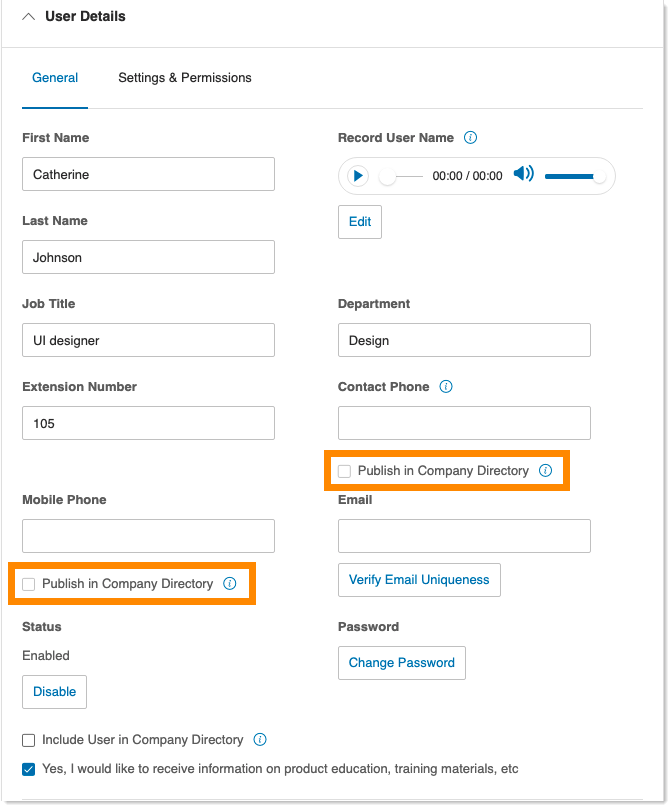Managing Company Directory in the RingCentral online account