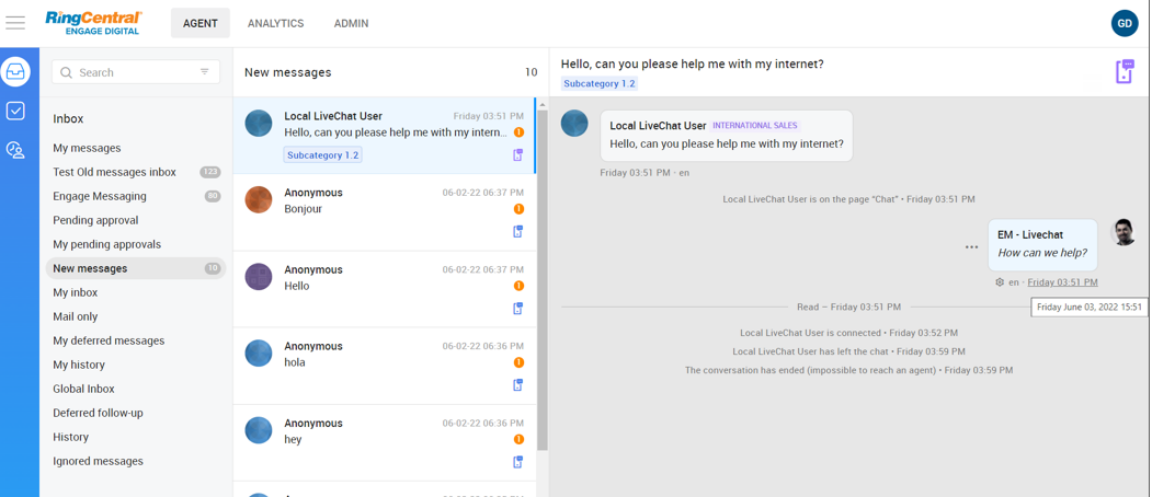 RingCentral Engage Digital Release Notes | August 2022