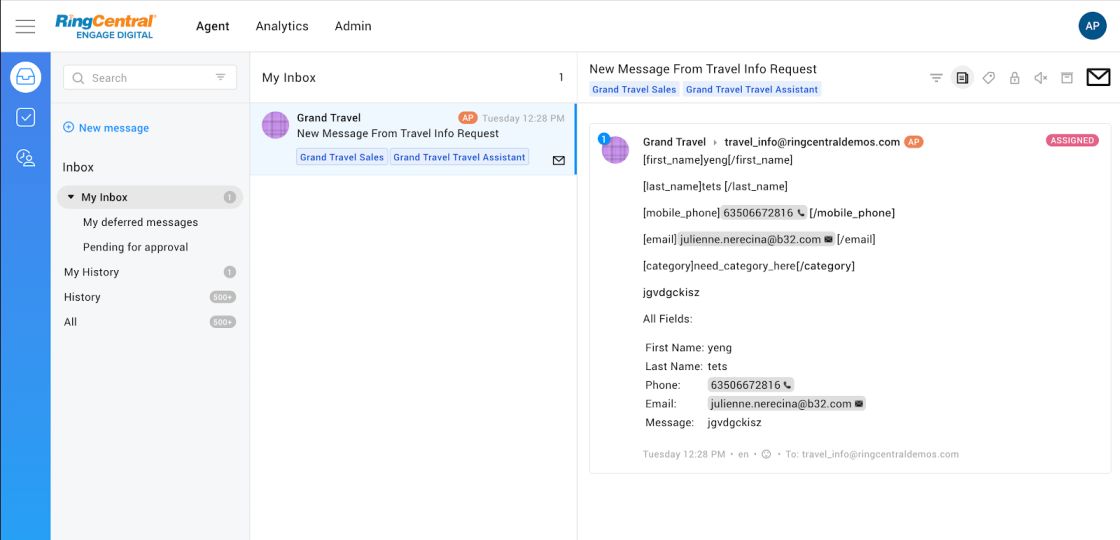 RingCentral Engage Voice Release Notes | October 2020