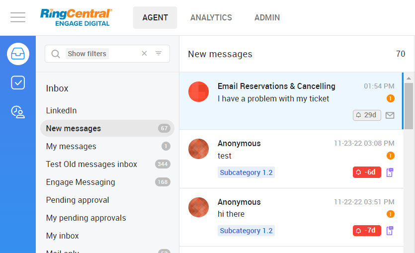 RingCentral Engage Digital Release Notes | November 2022